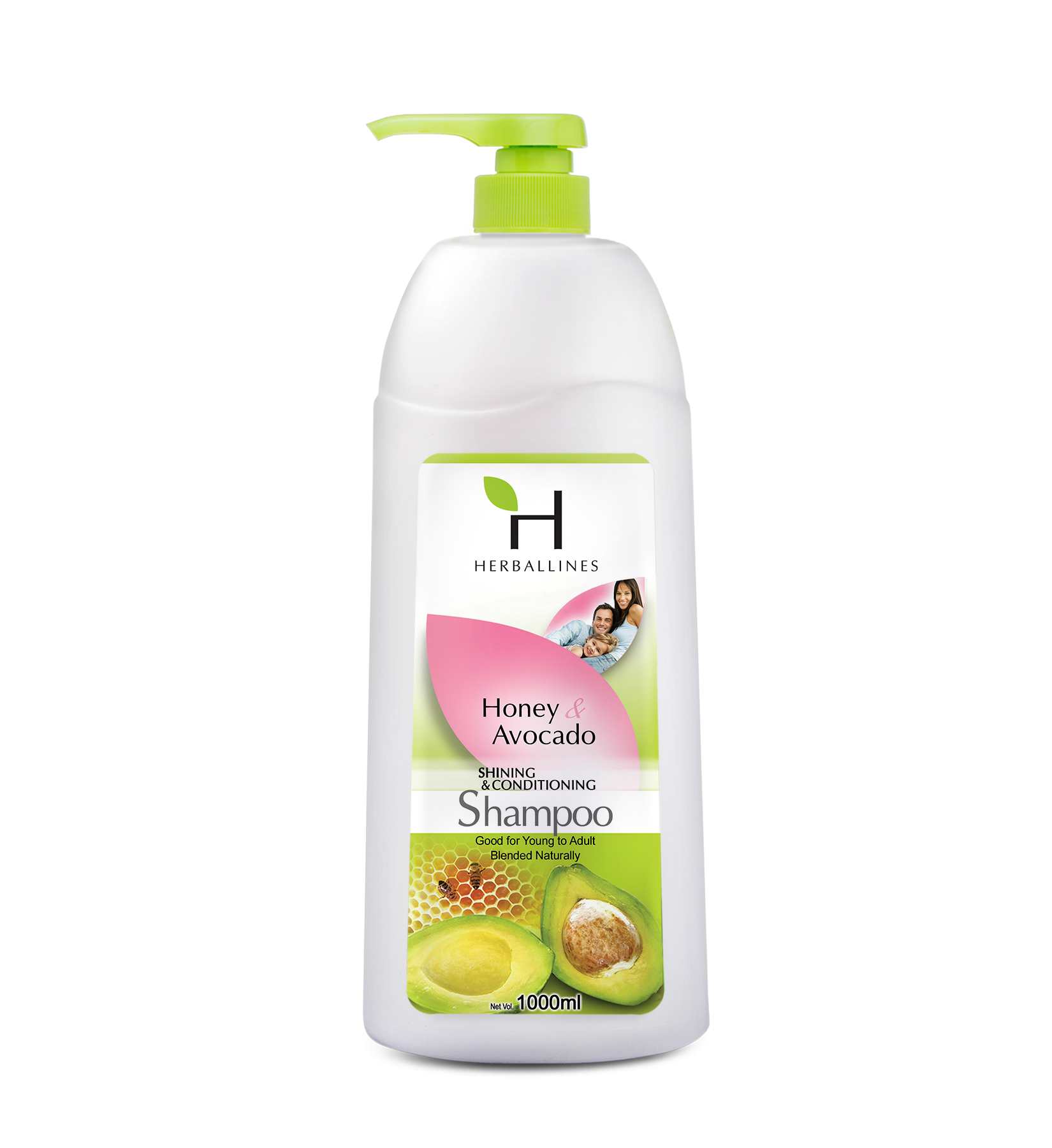 Makroclick | Herballine Shampoo Honey & Avocado 1000 ml