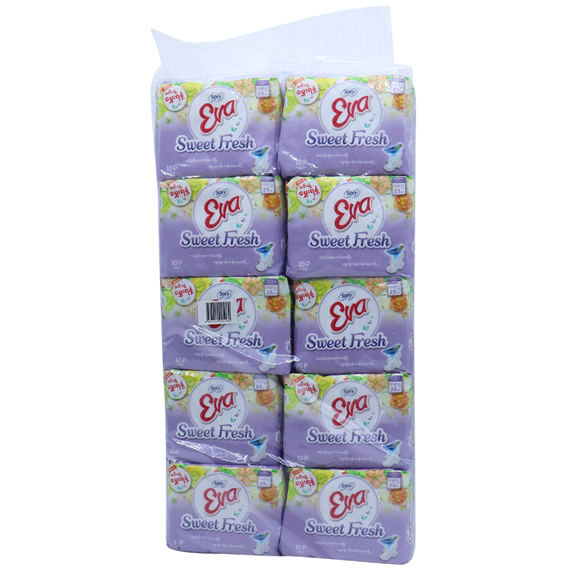 Makroclick | SOFY EVA SANITARY NAPKIN COMFORT SLIM WING PURPLE 23CM X 10