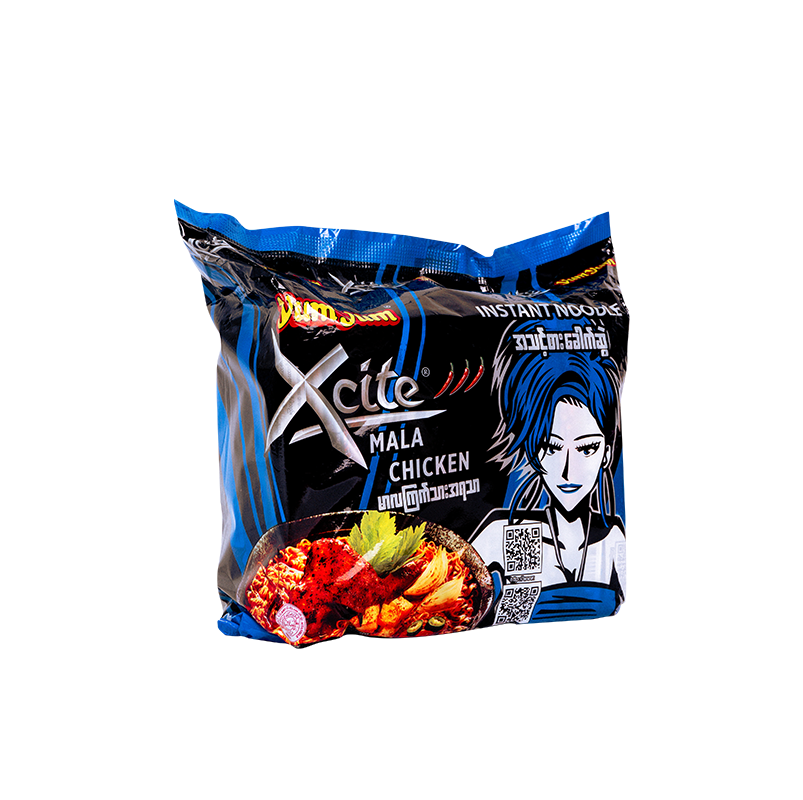 Makroclick | Yum Yum Xcite Tom Yum Mala Chicken Noodle 70 g x 5 pcs