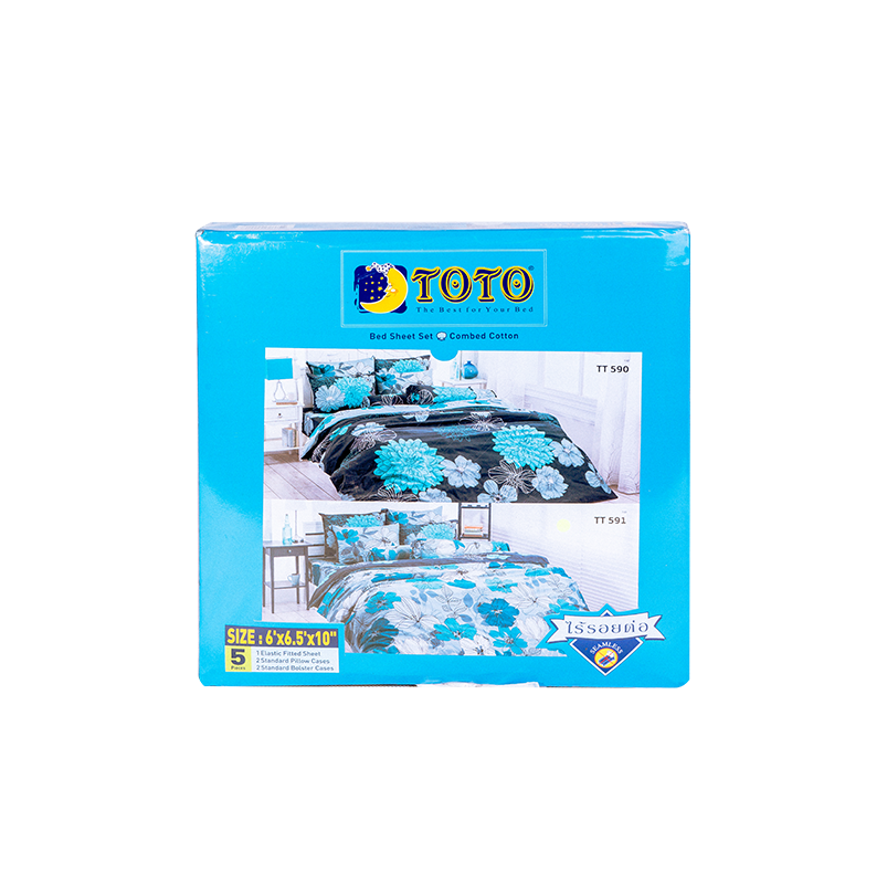 Makroclick | TOTO Bedsheet-Fitted-( Size - Double ) 6Feet