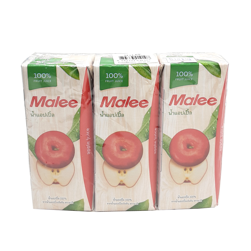 Makroclick | Malee 100% Apple 200 ml x 3 pcs