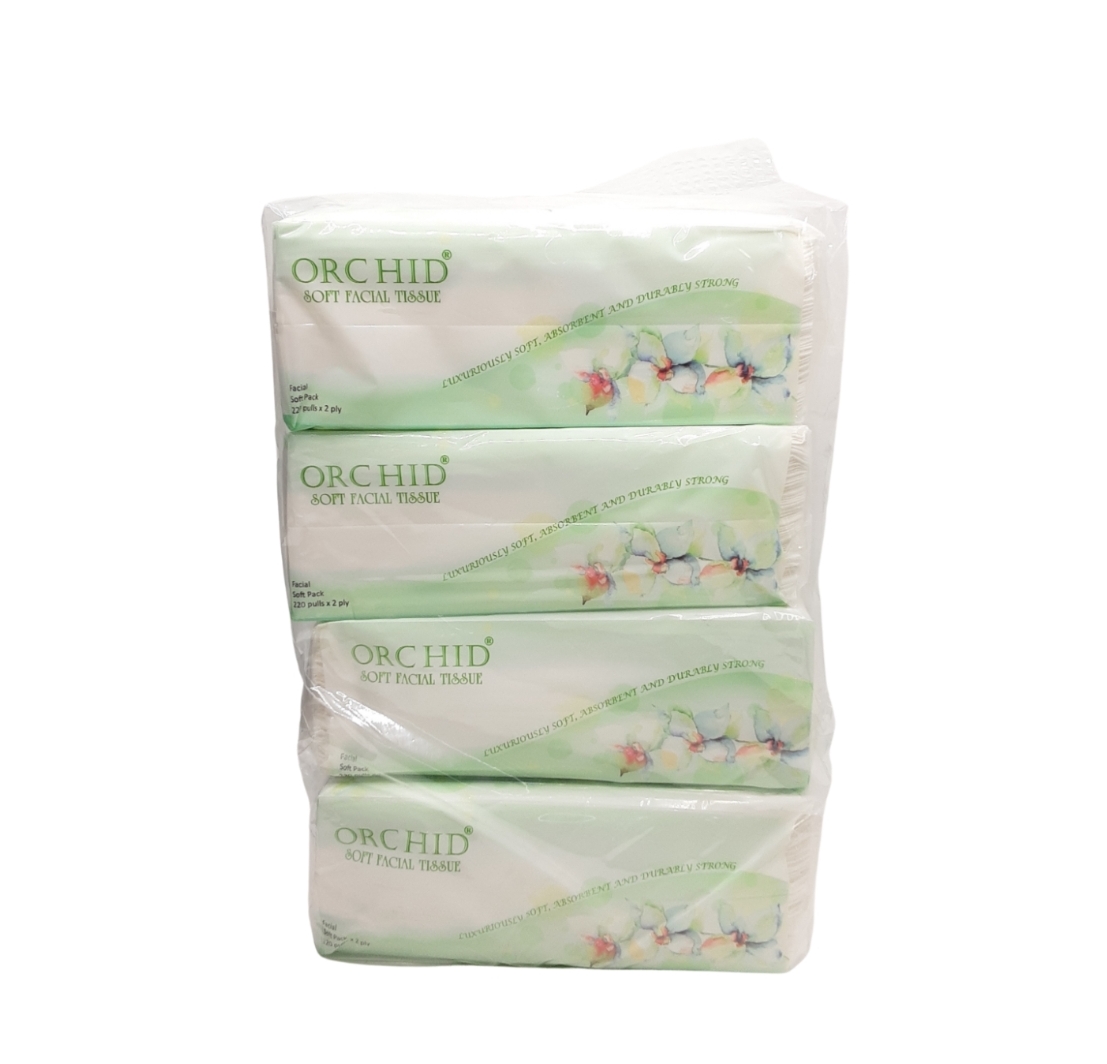 Makroclick | Orchid Tissue 220 sheets Travel Pack x 4 pcs