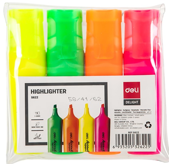 Makroclick | DELI Highlighter ES622 x 4Pcs