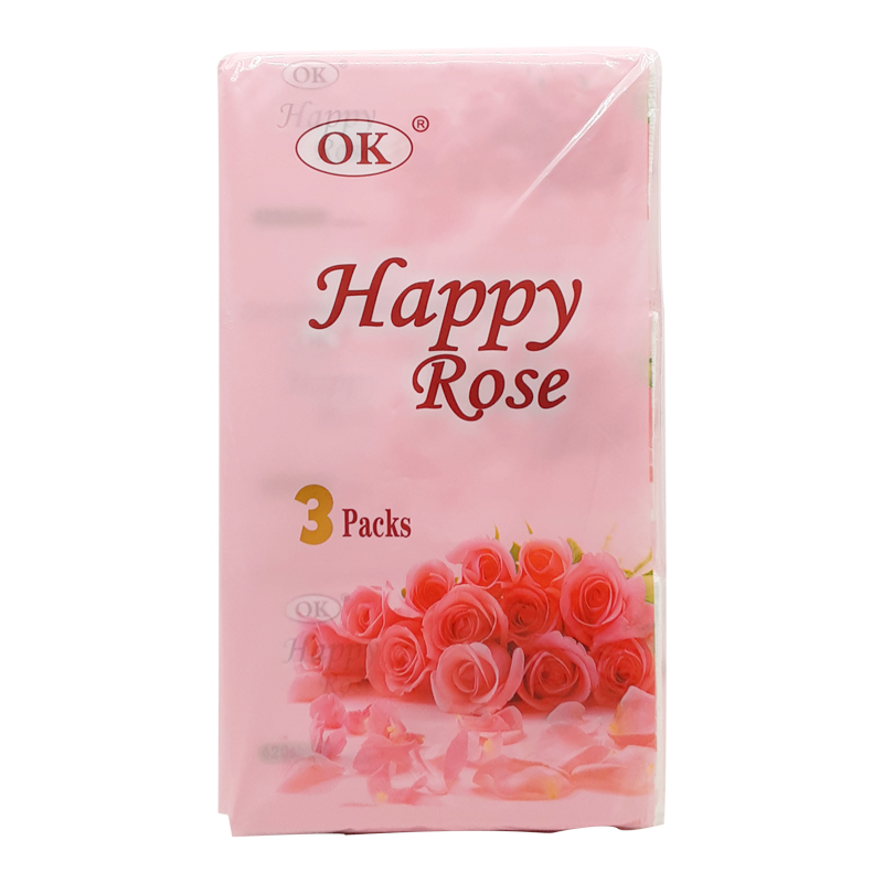 Makroclick | Happy Rose Facial Tissue 145 mm x 3 pcs