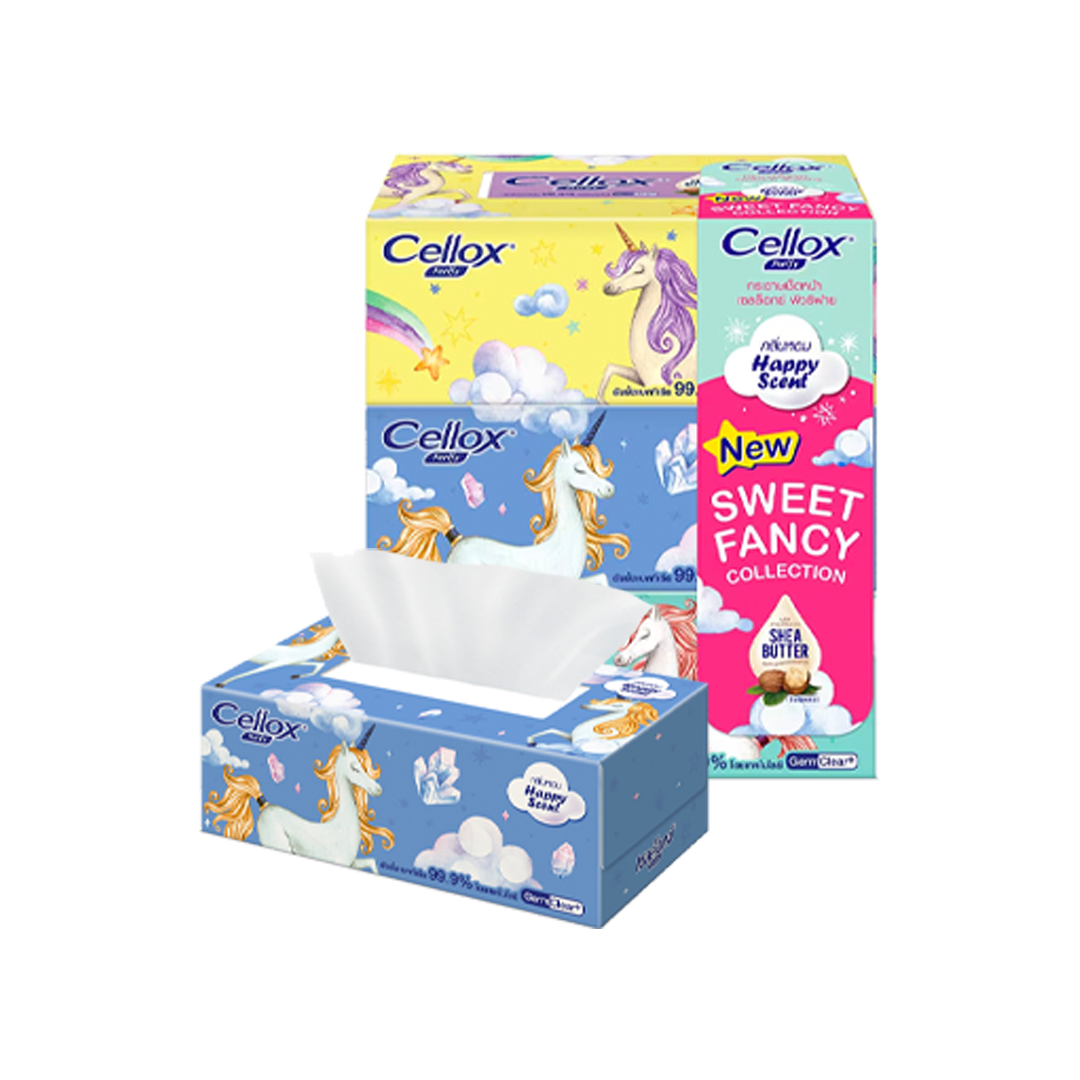Makroclick | Cellox Facial Tissue Purify Sweet Fancy 140's x 3 pcs