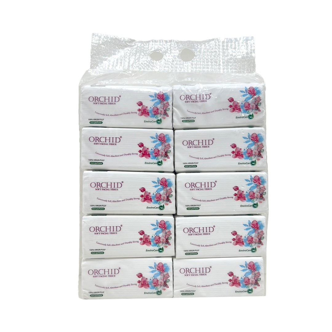 Makroclick | Orchid Facial Tissue 120 sheets x 10 pcs