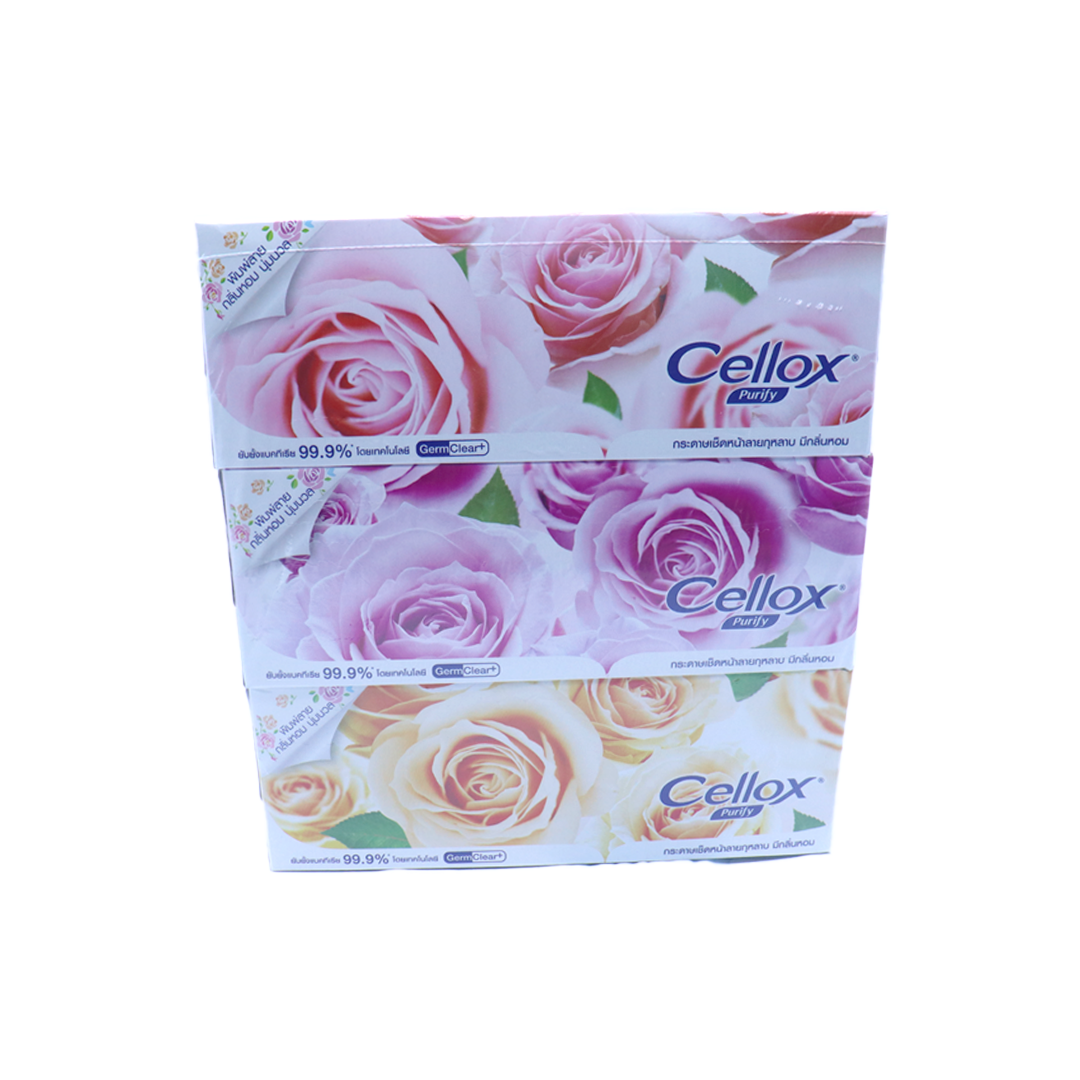 Makroclick | Cellox Facial Tissue Purify Rosy 140's x 3 pcs