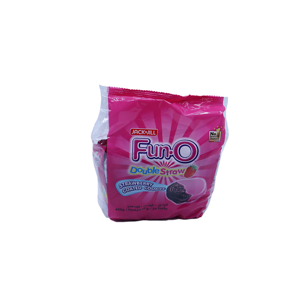 Makroclick | Funo Double Cookies Stawberry 17 g x 24 pcs