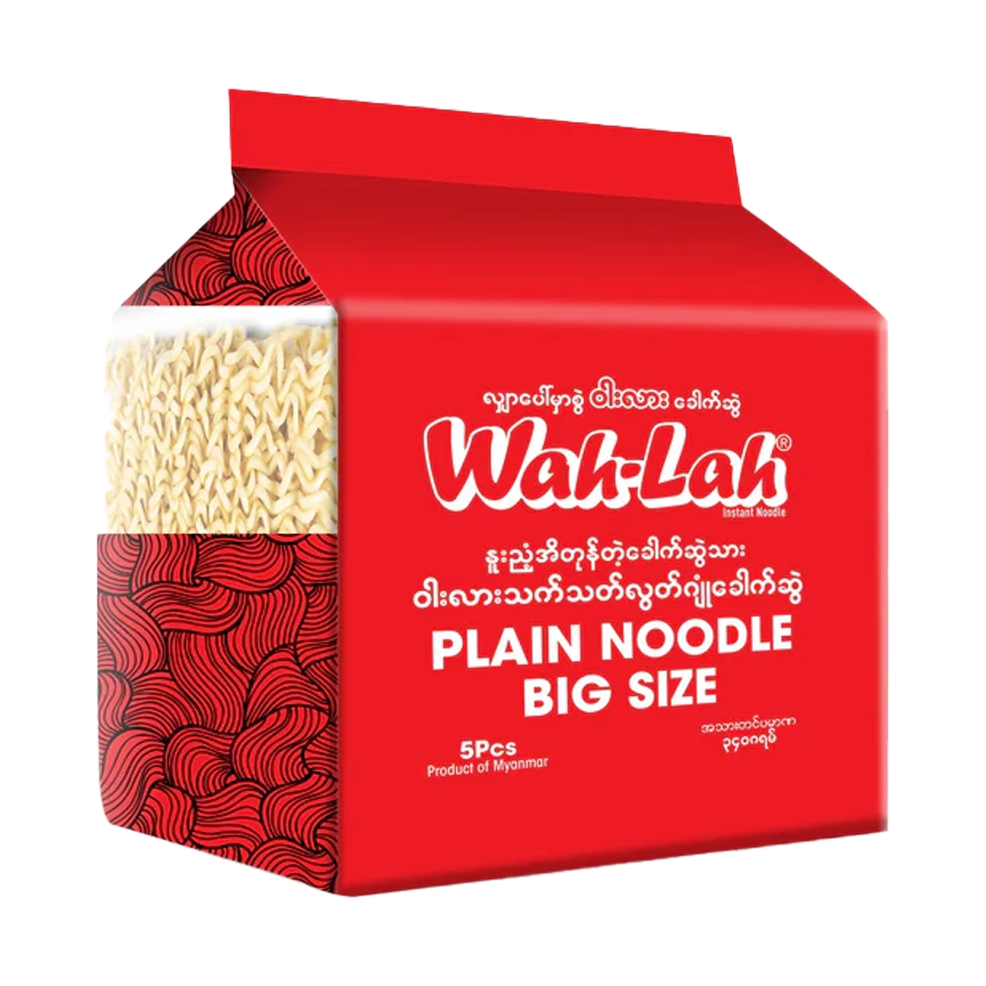 Makroclick | Wah Lah Plain Noodle Big Size 68 g x 5 pcs