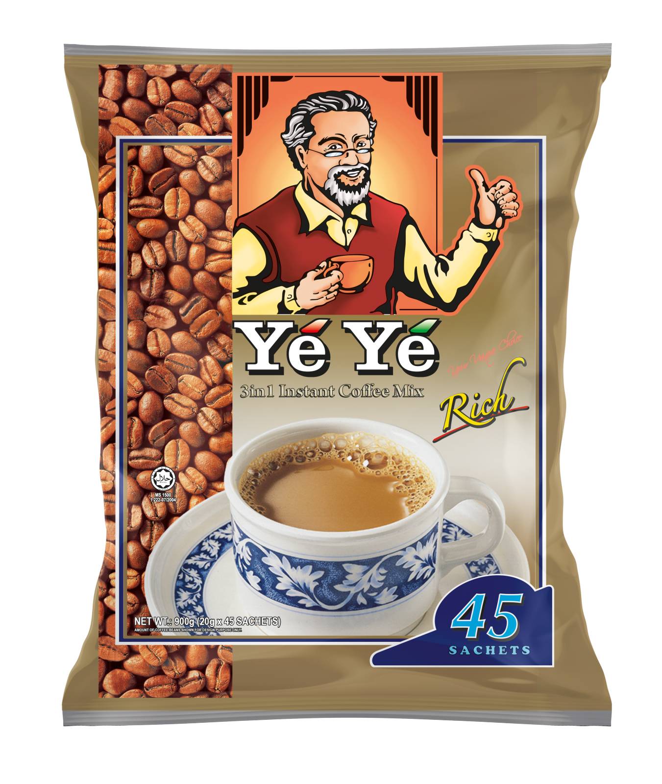 Makroclick | YEYE 3IN1 RICH COFFEE 20G*45S