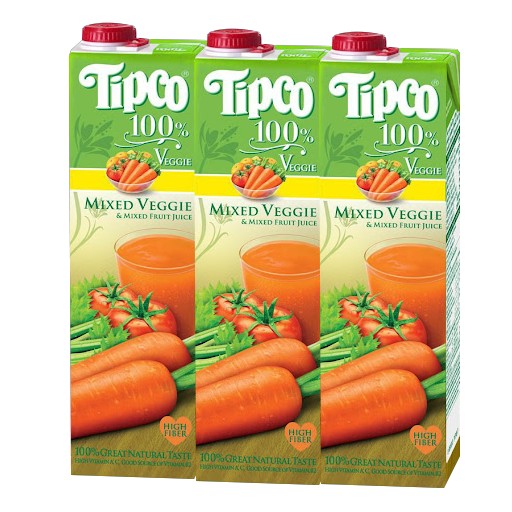 Makroclick | TIPCO 100% MIXED VEGGIE 1LTR*3