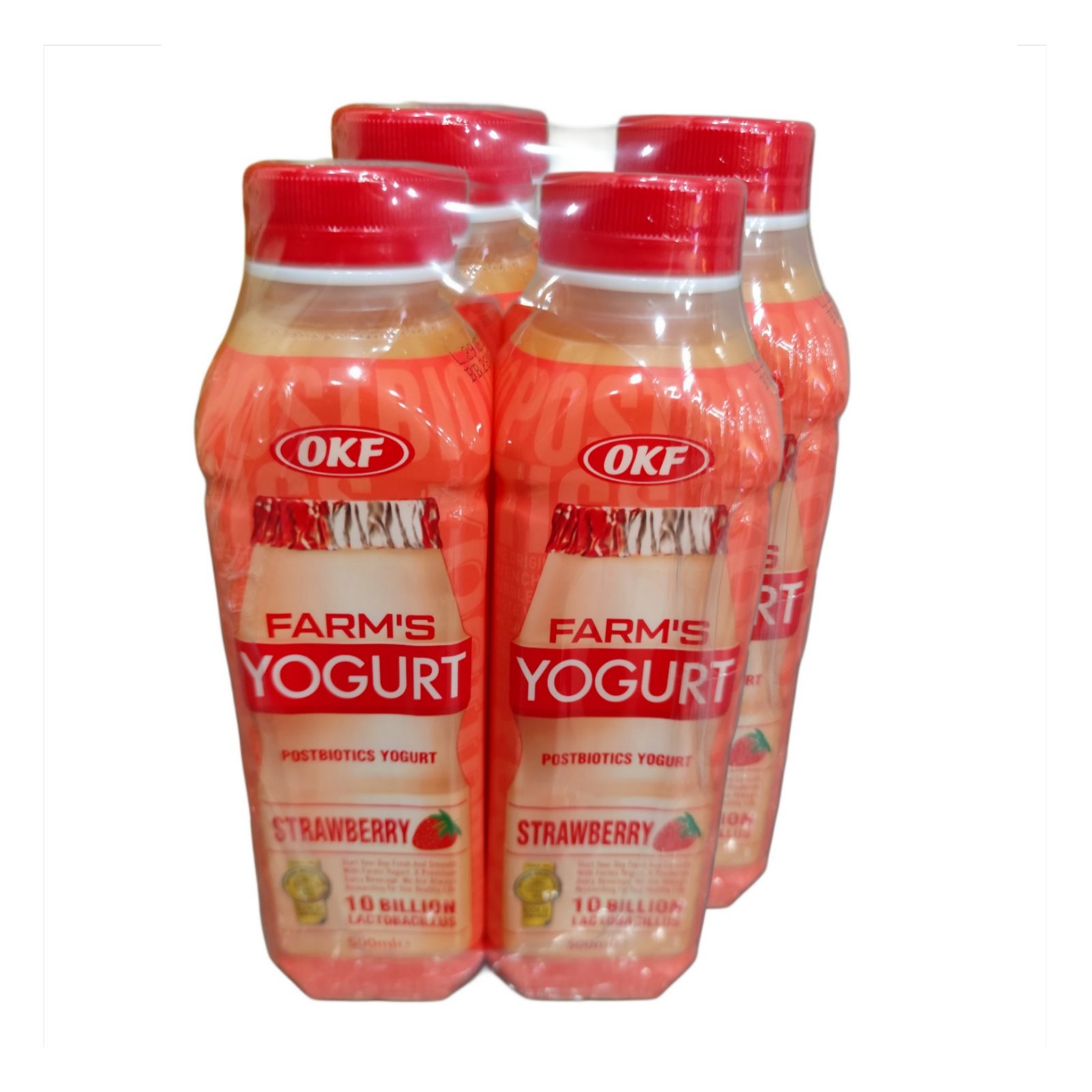 Makroclick | OKF Strawberry Fruit Yogurt Drink 500 ml x 4 pcs