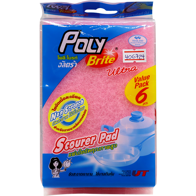 Makroclick | POLY BRITE FINE SCOURER PAD( 1X6 )568 -6