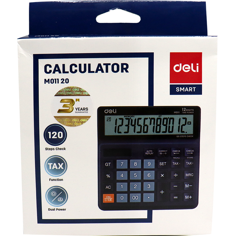 Makroclick | DELI 12 Digits Calculator EM01120(Bk) x 1Pc
